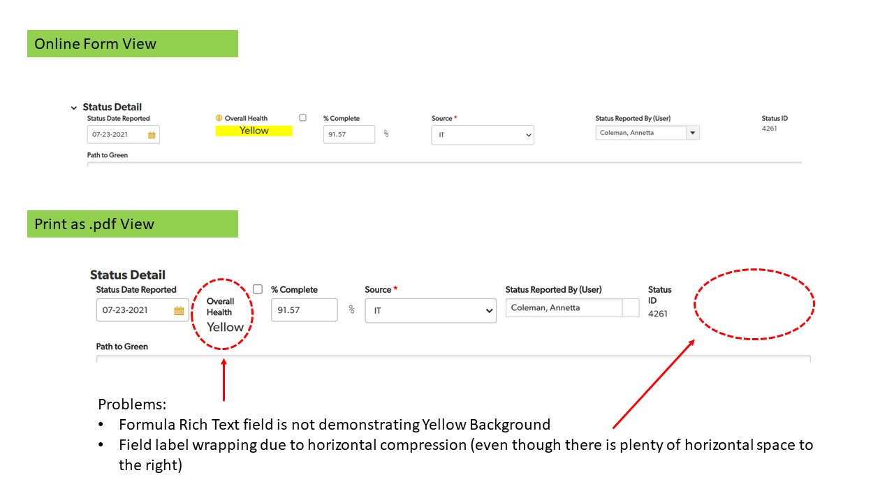 Problem With Formula Rich Text Field Losing Background Color When